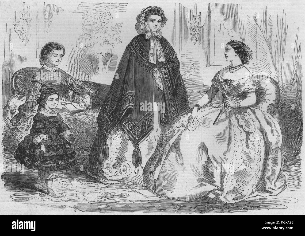 Fashions for November. Pretty Ladies 1857. The Illustrated London News ...