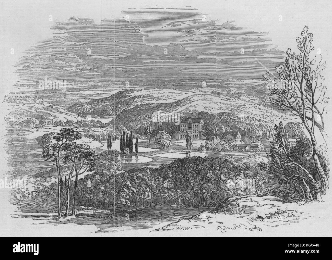 Reinhardtsbrunn, Gotha. Thuringia 1845. The Illustrated London News ...