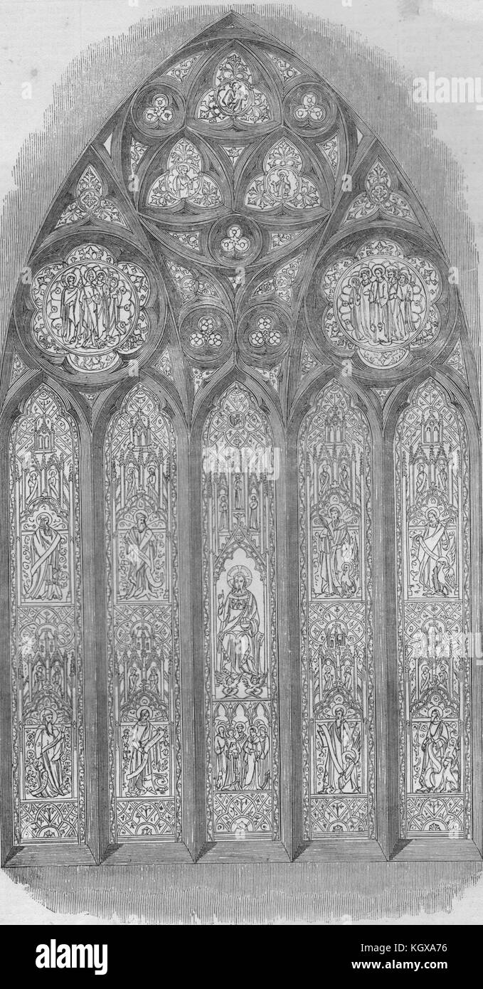 The Wordsworth memorial window. Cumbria 1853. The Illustrated London ...