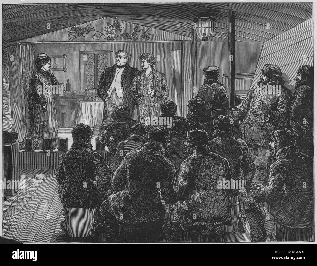The North Pole Expedition. Theatricals on board the Alert. Arctic 1876 ...