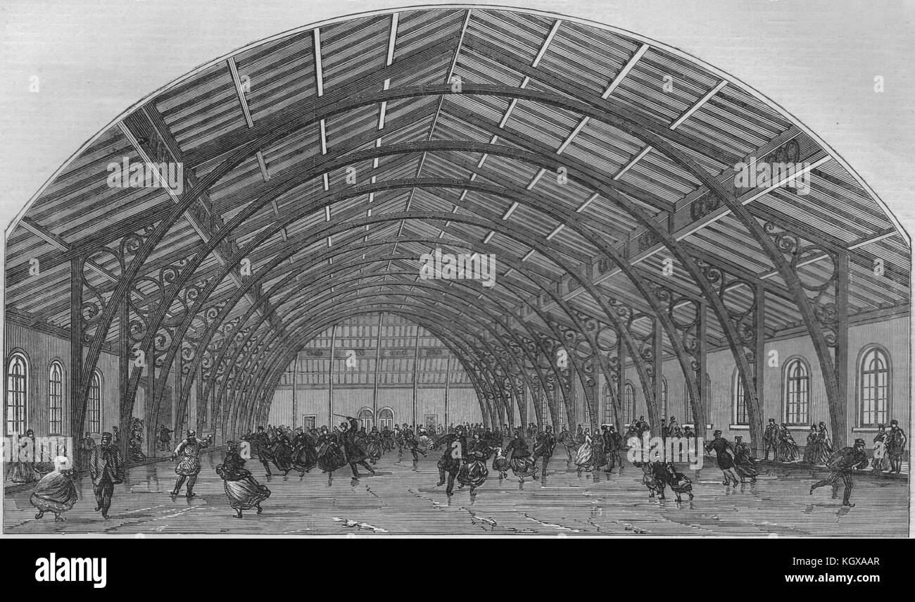 The Victoria skating rink, Montreal. Quebec 1863. The Illustrated ...