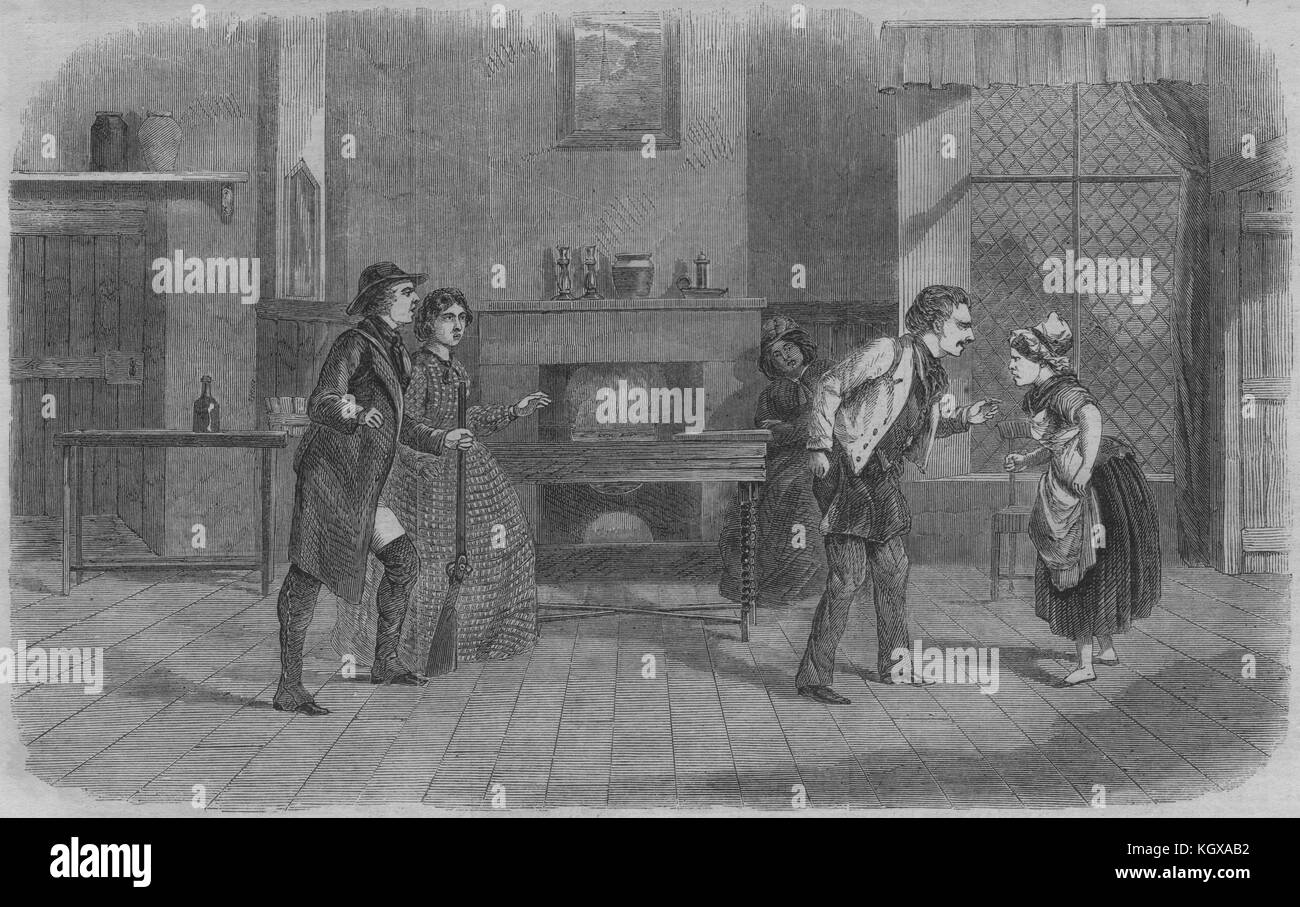 Scene from Mr. Brougham's comedy "Romance & Reality", Haymarket Theatre ...