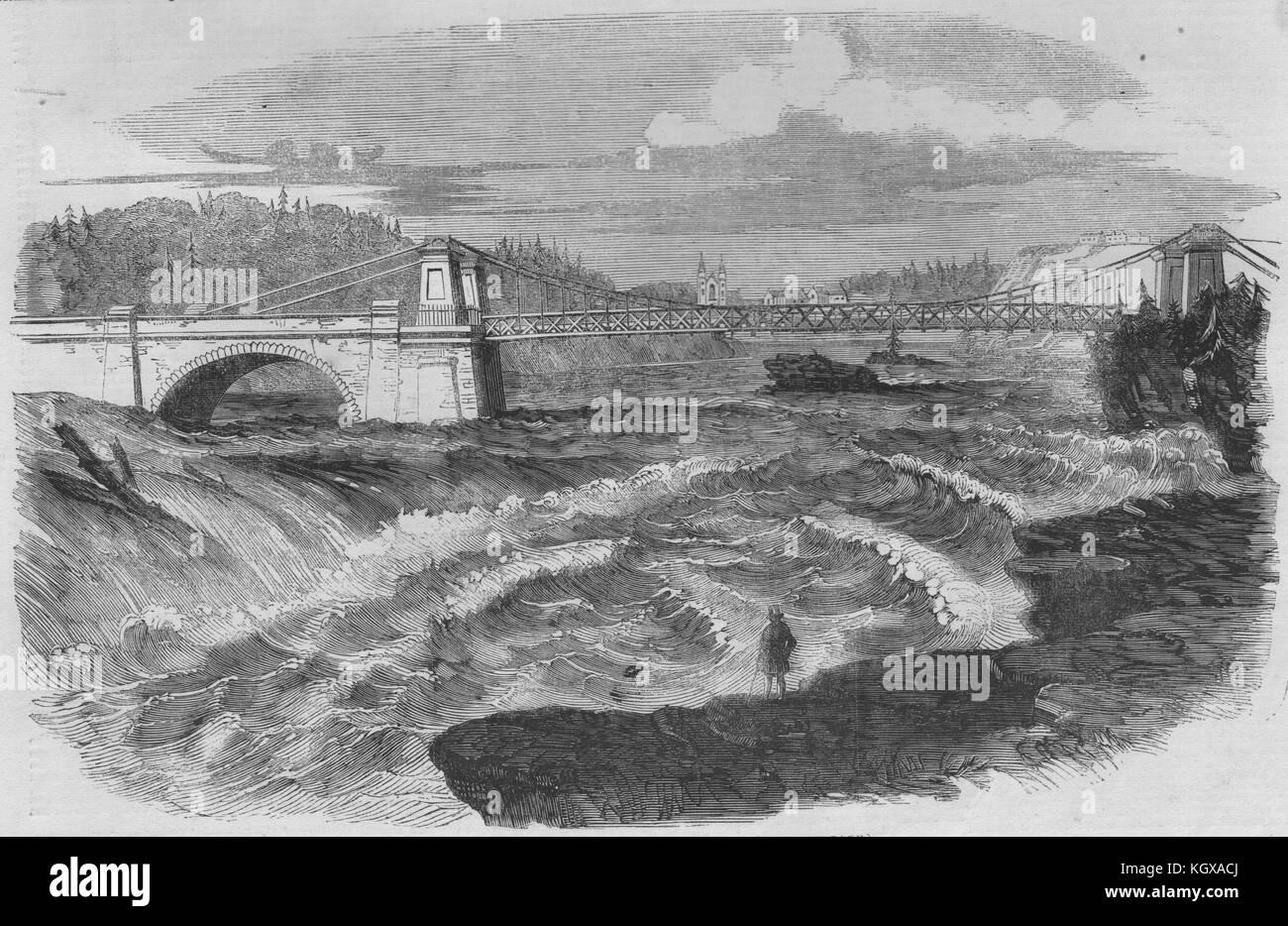 Ottawa, the proposed capital of Canada 1858. The Illustrated London ...