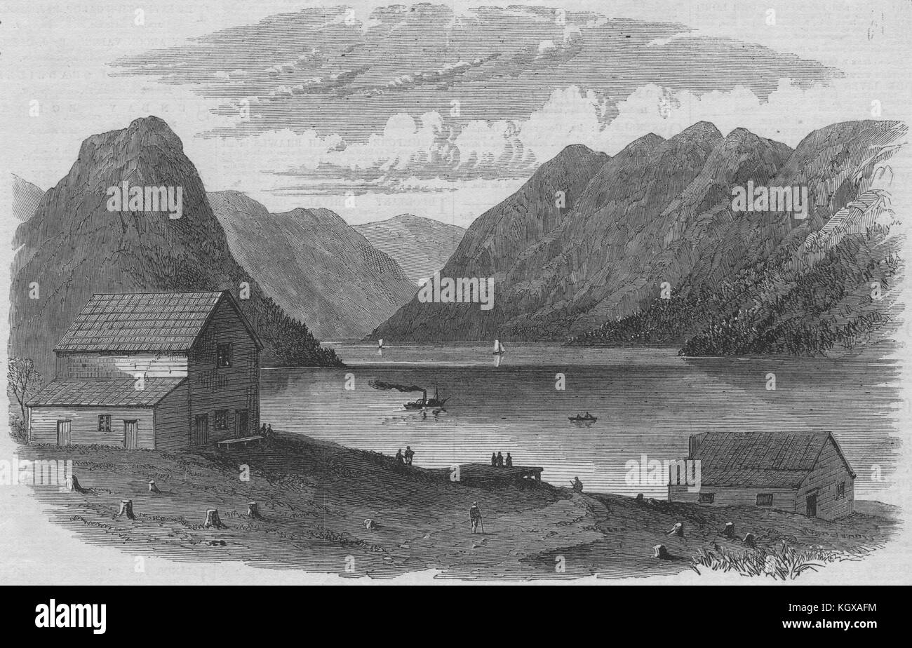 Port Anderson, Anderson Lake. British Columbia 1864. The Illustrated ...