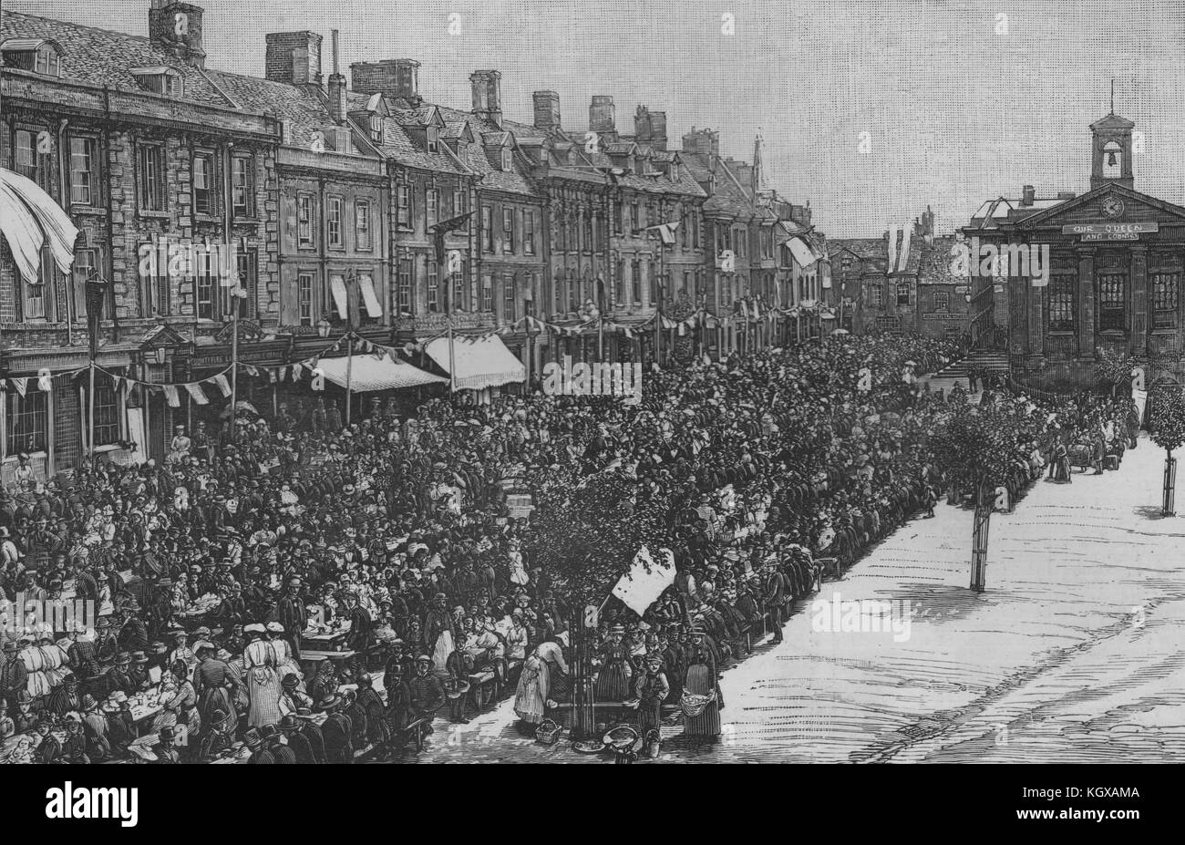 Queen Victoria's Jubilee Festival at Chipping Norton. Oxfordshire 1887 ...