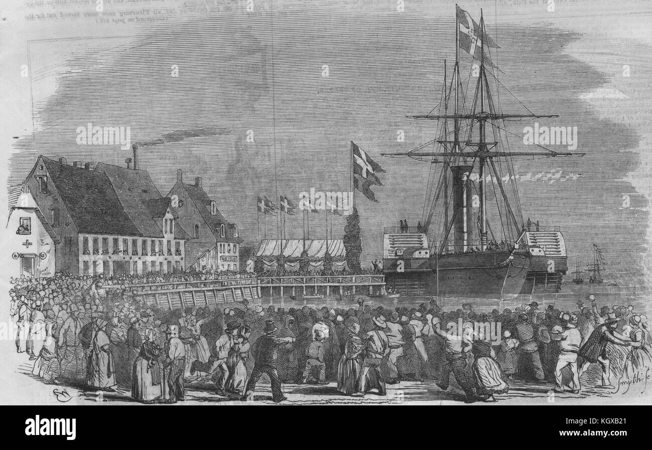 Arrival of the King of Denmark at Flensburg. Germany 1854. The ...