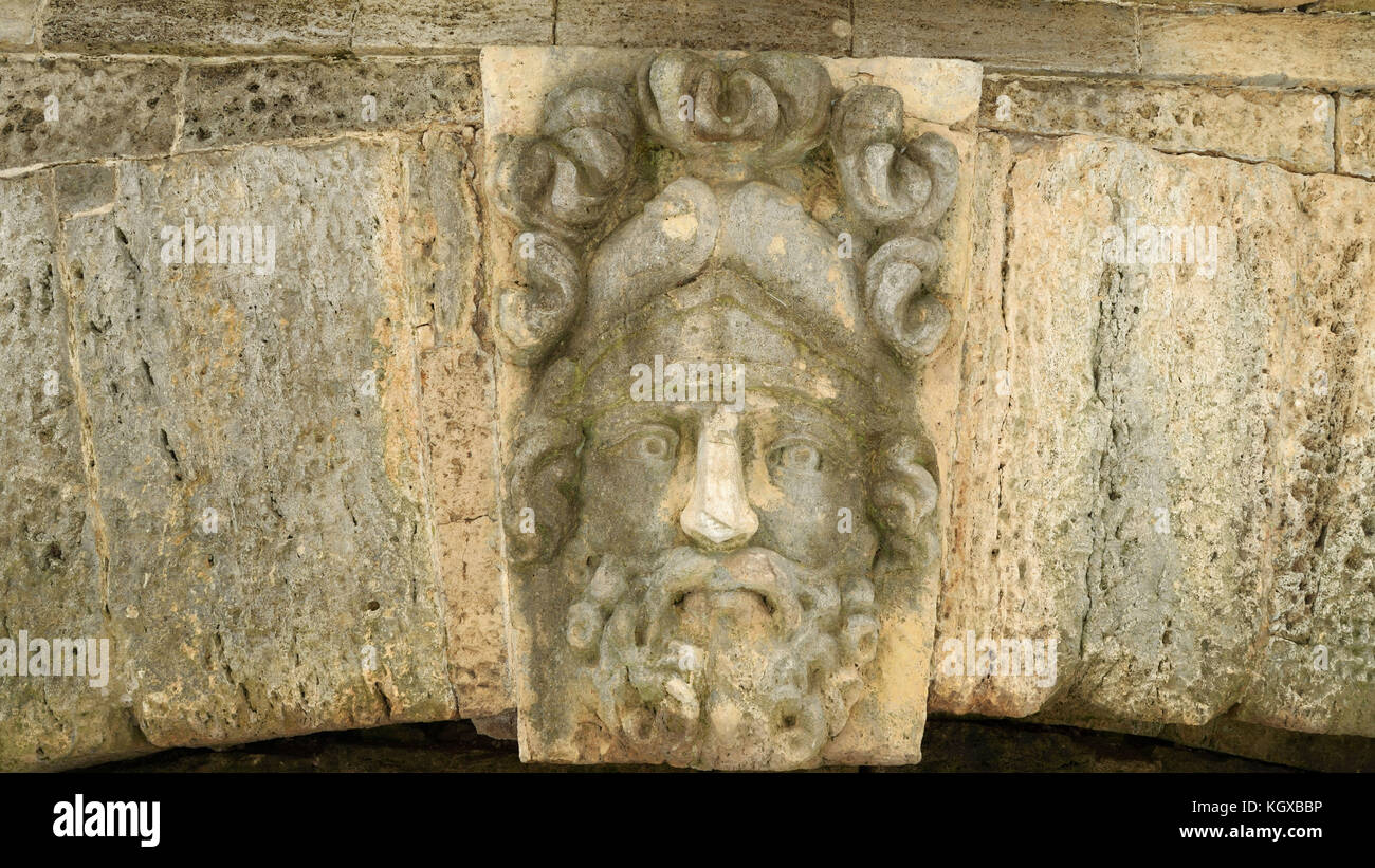 The heroes of the Greek mythology made in stone adorn the bridge Stock ...