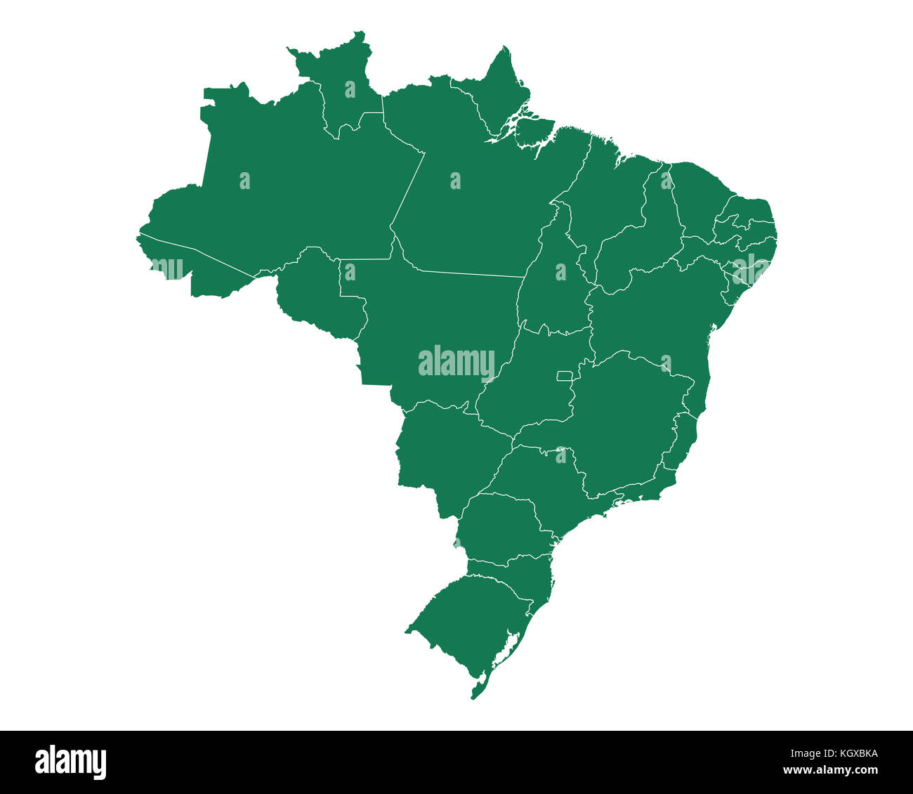 Map of Brazil Stock Photo - Alamy