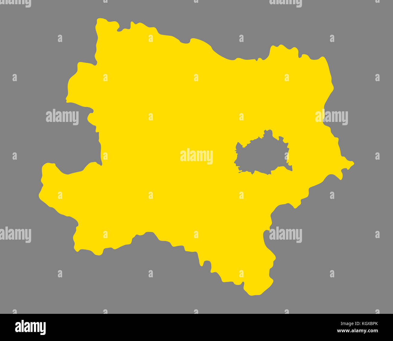 Map of Lower Austria Stock Photo - Alamy
