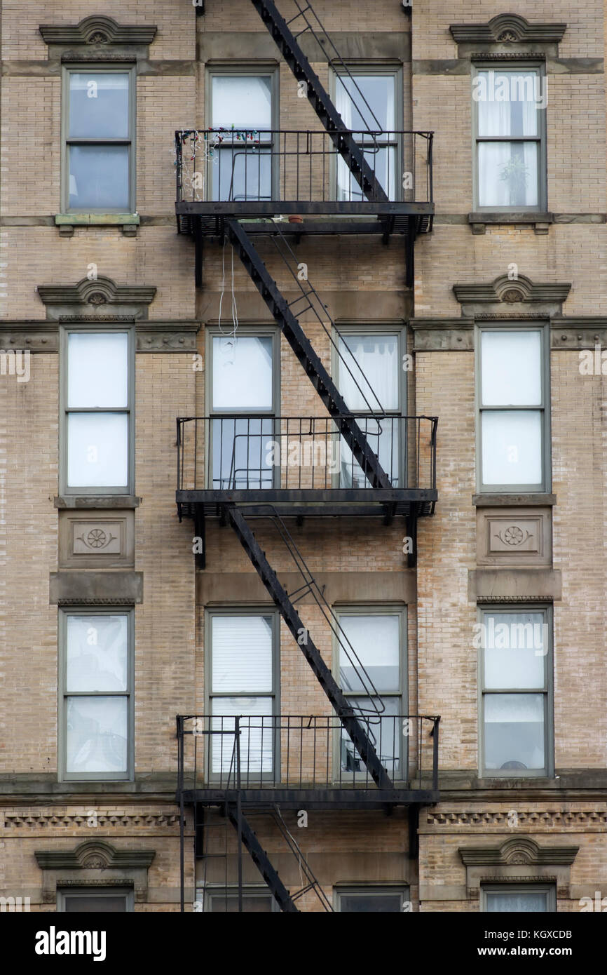 Old apartment building Manhattan, New York City, United States Stock ...