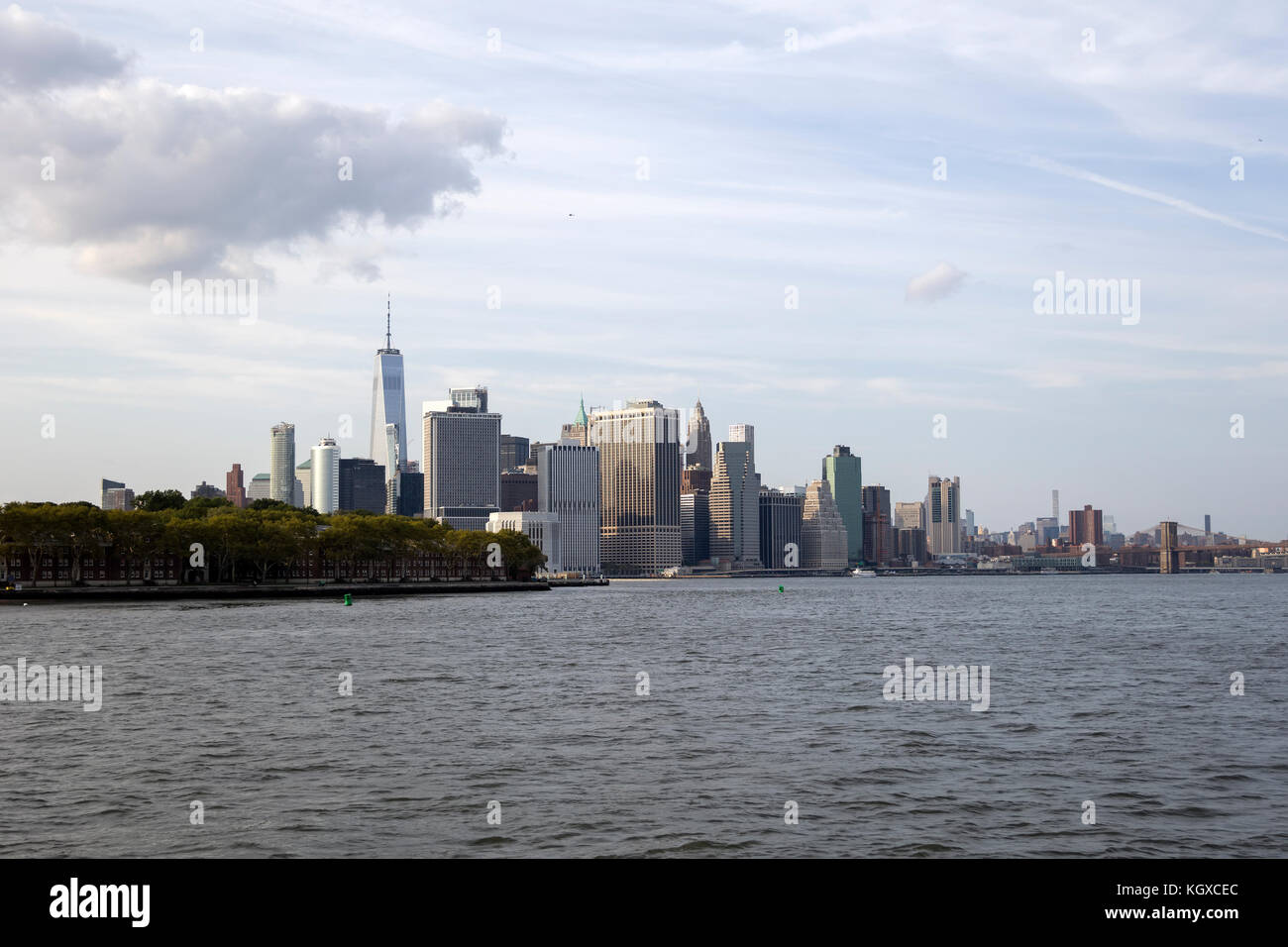 Manhattan scene from sea, New York, United States Stock Photo - Alamy