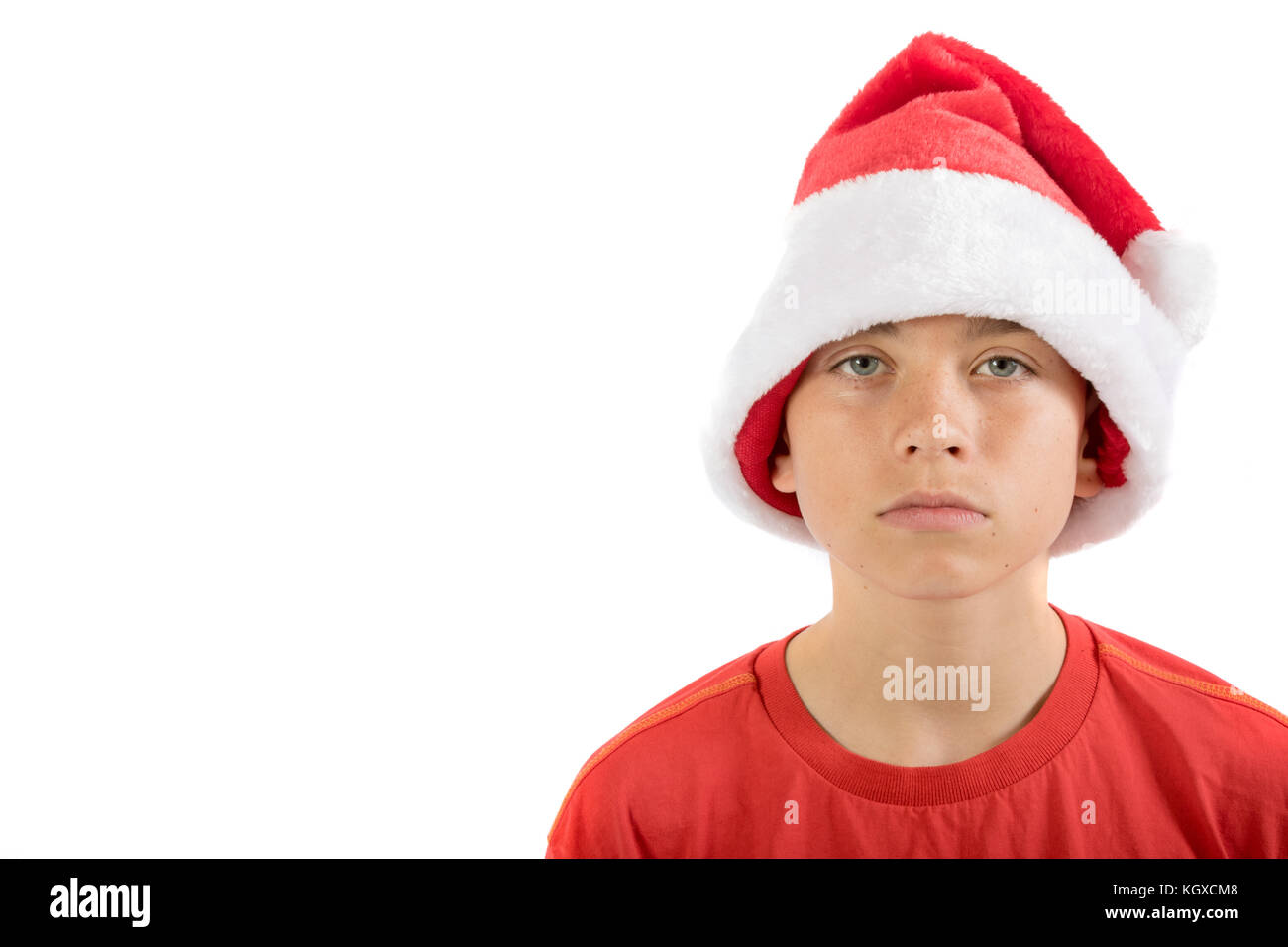 Sad kid santa not real hi-res stock photography and images - Alamy