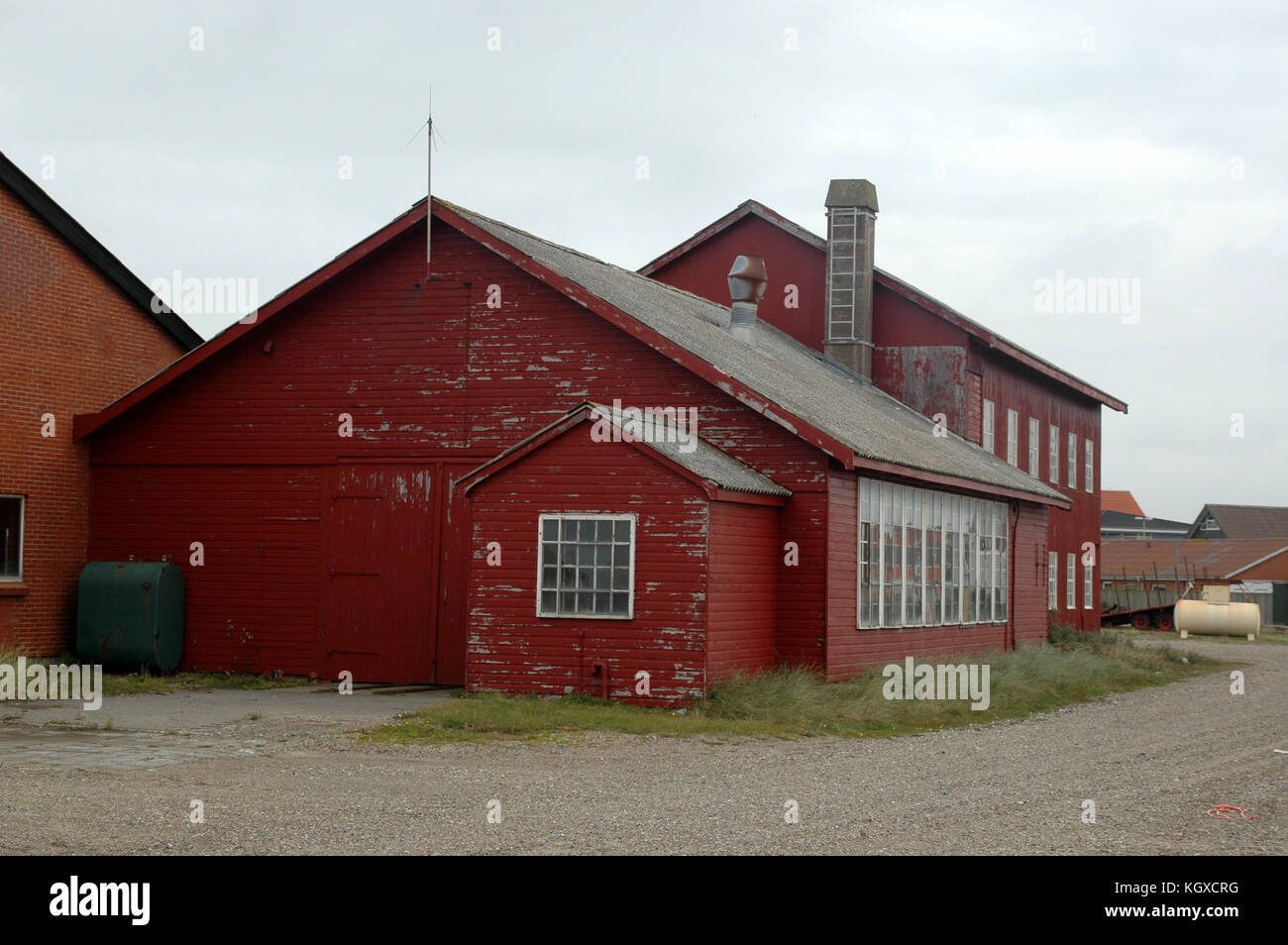 Thyboron, Denmark - August 29, 2005: The unique historic buildings ...