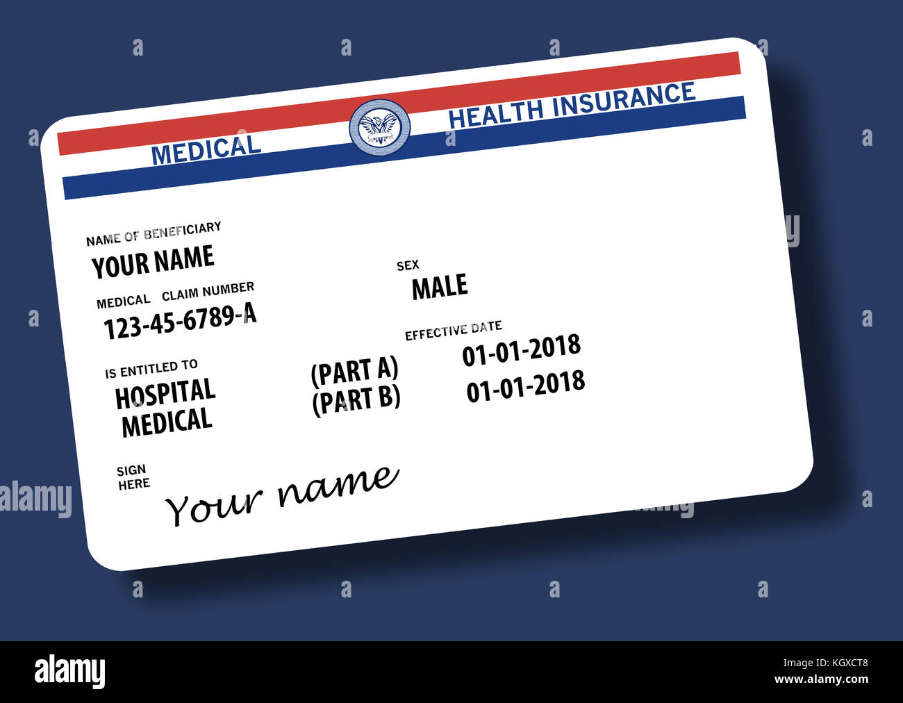 Mock medicare card hi-res stock photography and images - Alamy