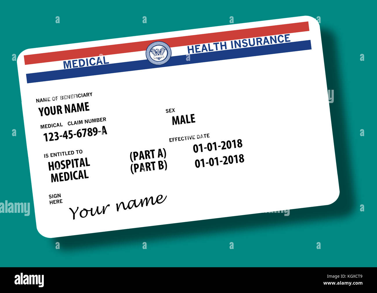 Mock medicare card hi-res stock photography and images - Alamy