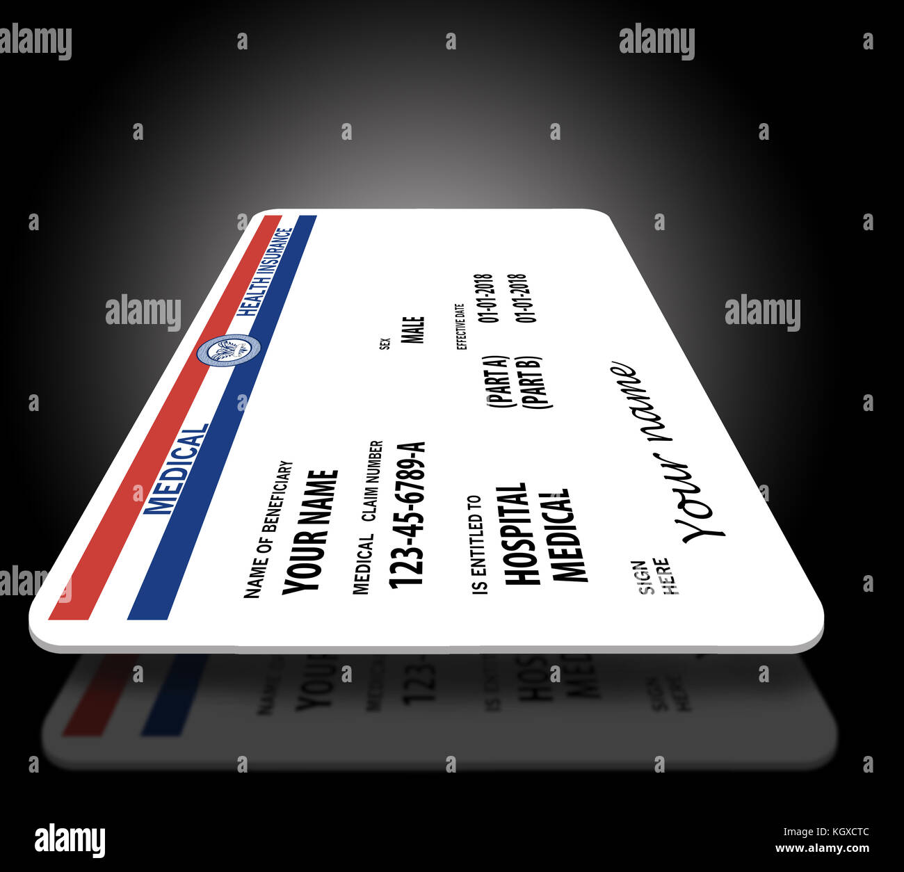 Mock medicare card hi-res stock photography and images - Alamy