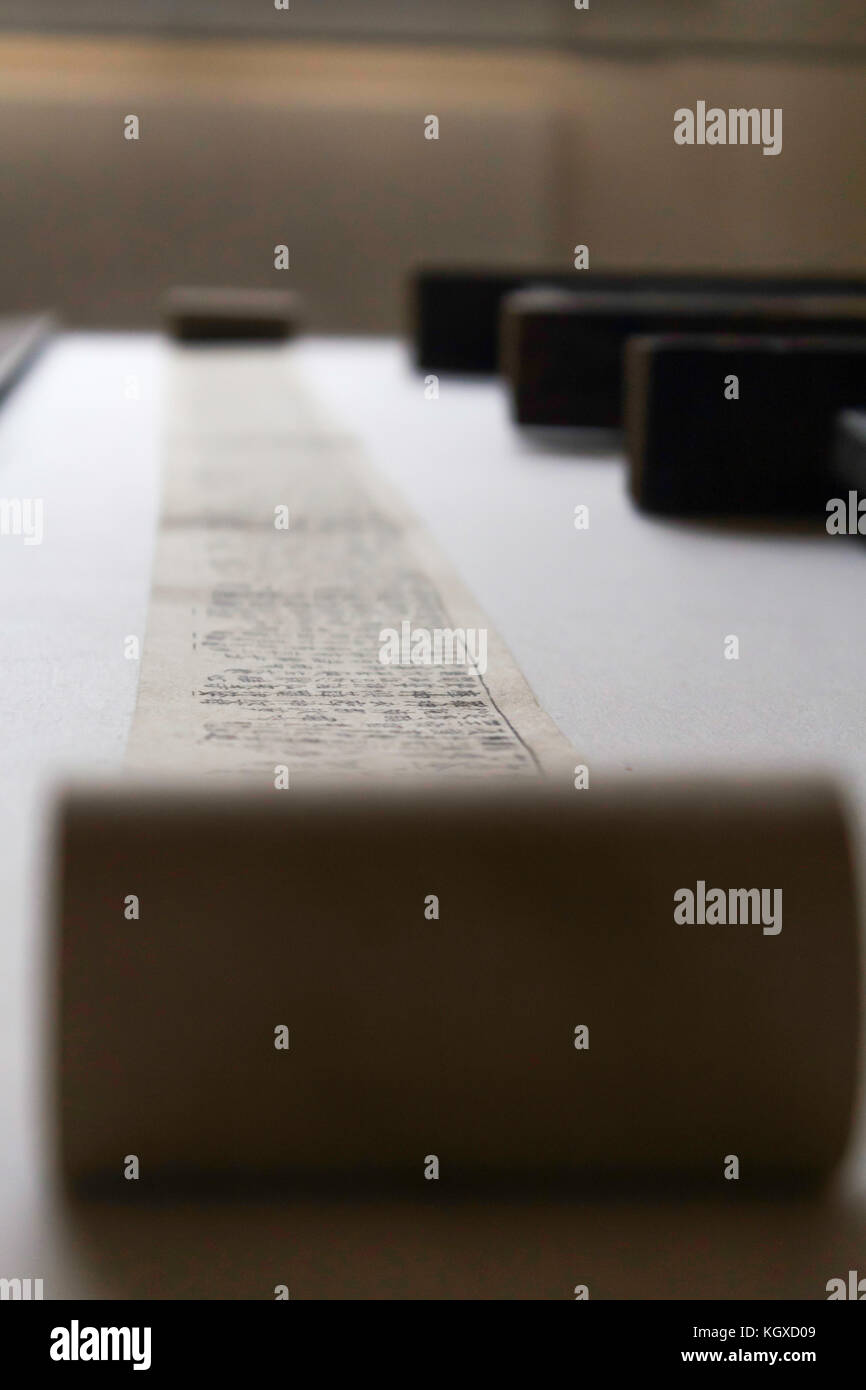 An ancient Chinese scroll unrolled Stock Photo - Alamy