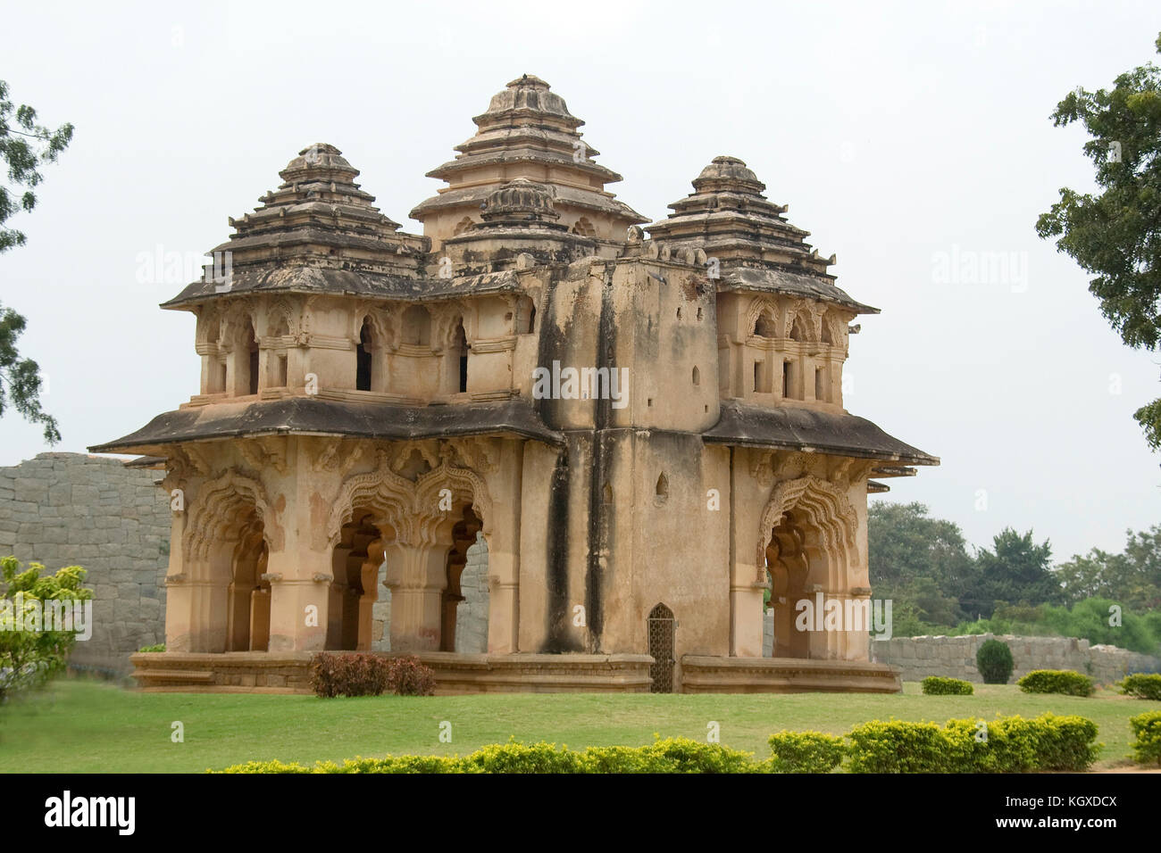 Renowned Lotus Mahal, the Queens' Palace, at Hampi, Karnataka, India ...