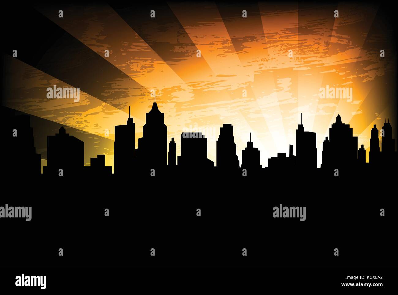 Abstract city landscape Stock Vector Images - Alamy