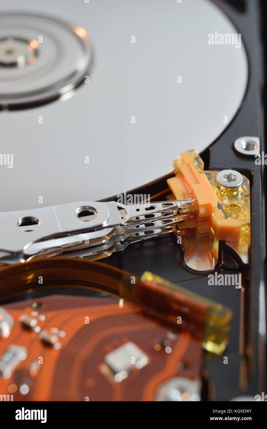 close up of a hard disk inside Stock Photo - Alamy