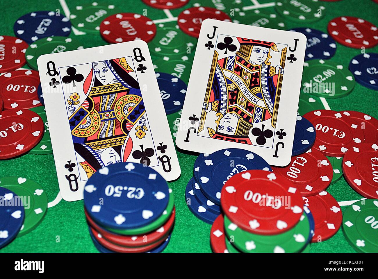 Queen and Jack of Flowers Stock Photo - Alamy