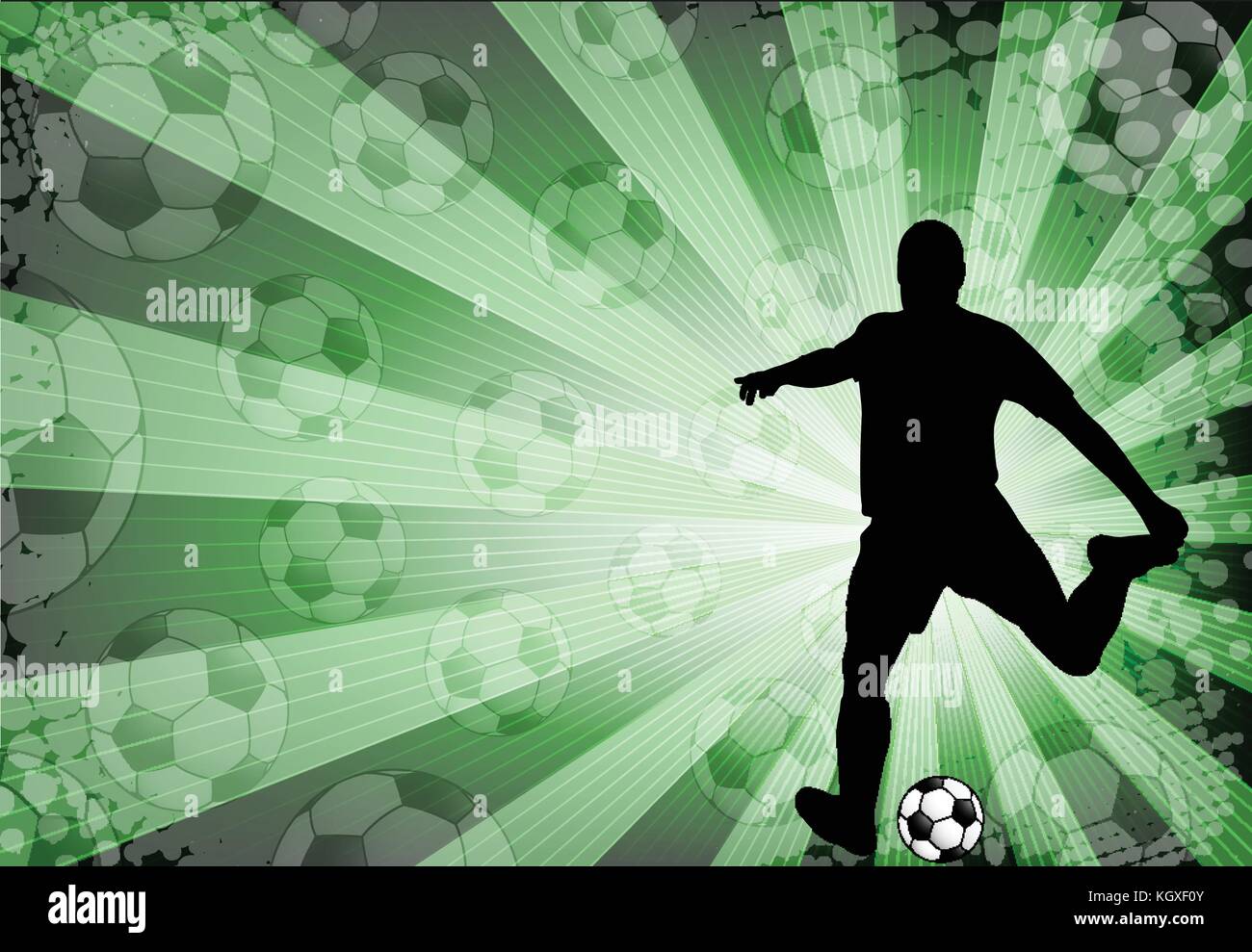 soccer player on the abstract background - vector Stock Vector Image ...
