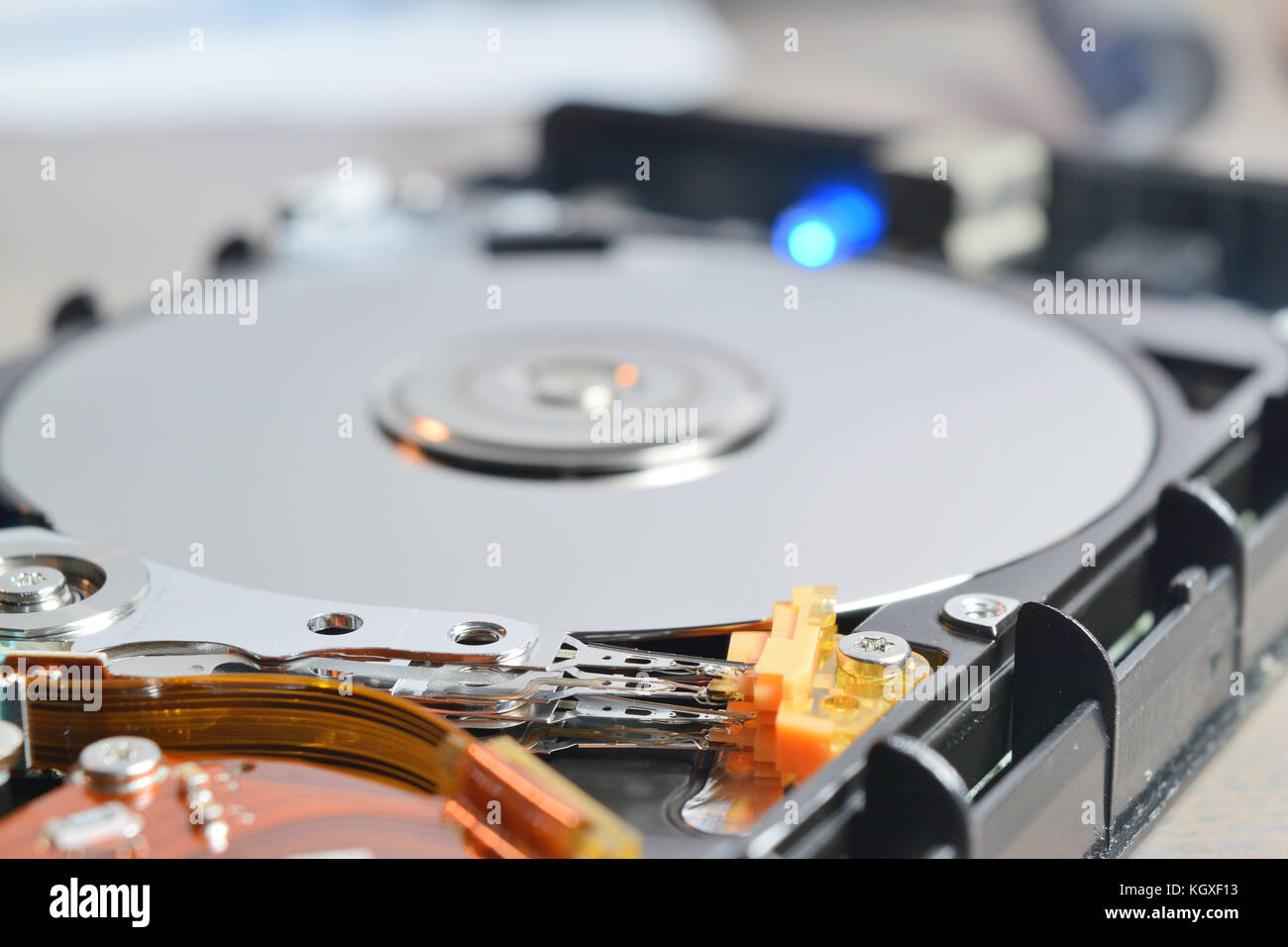 close up of a hard disk inside Stock Photo - Alamy