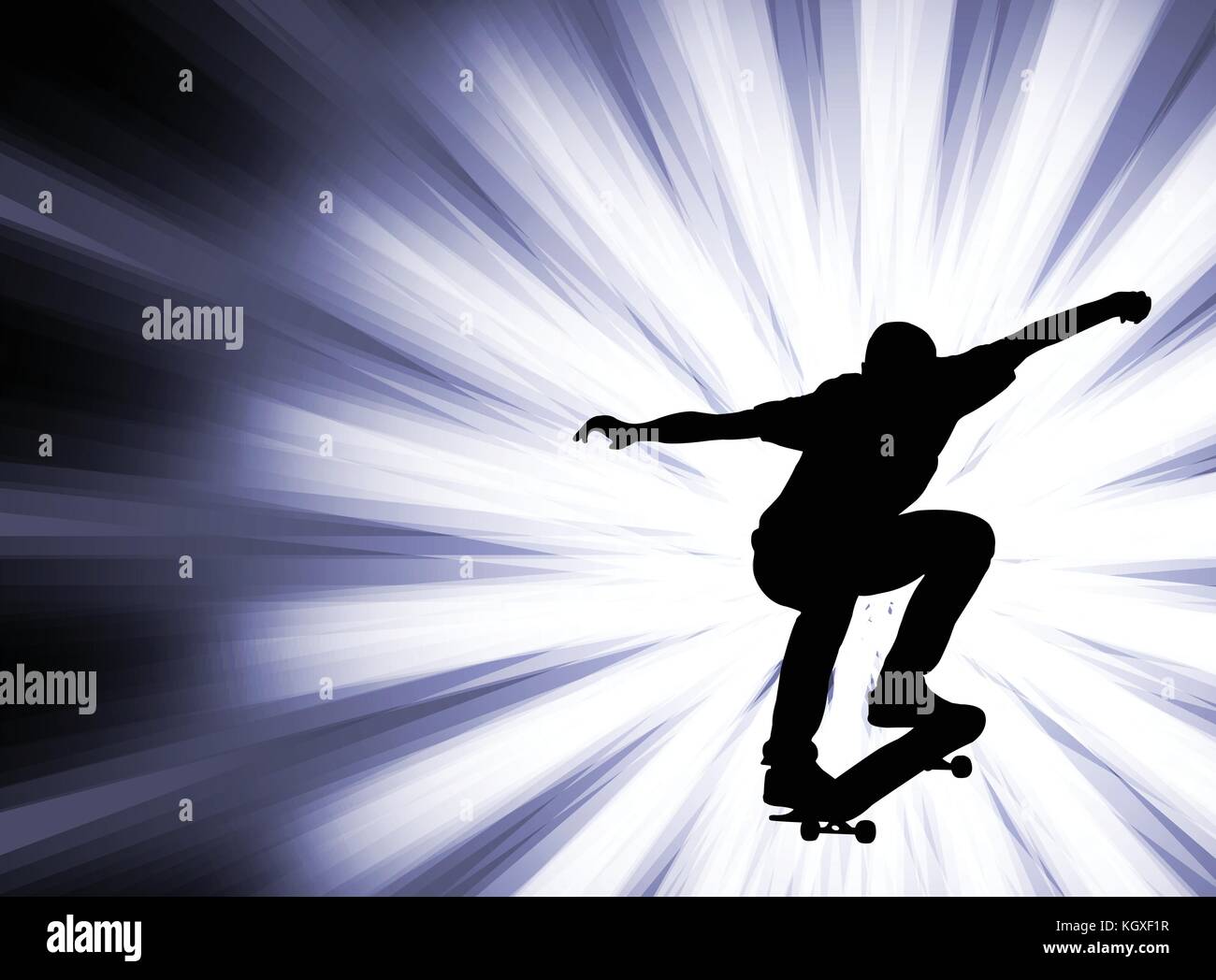 skateboarder on the abstract background - vector Stock Vector Image ...