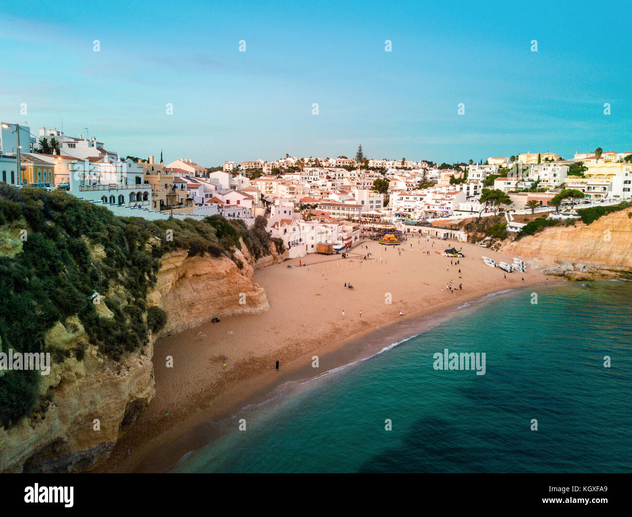 Carvoeiro beach architecture in evening hi-res stock photography and ...