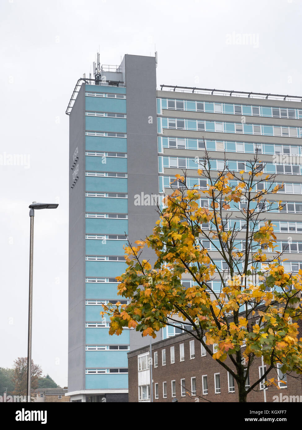 Vista Tower a tower block in the newtown of Stevenage Hertfordshire UK ...