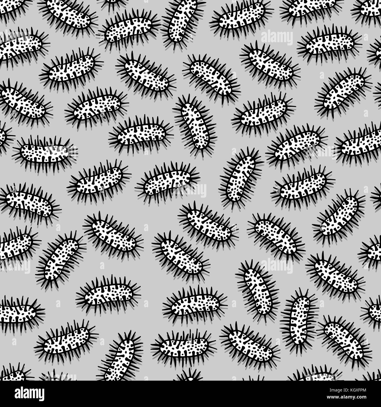 Seamless pattern of small virus, particles and molecules Stock Vector ...