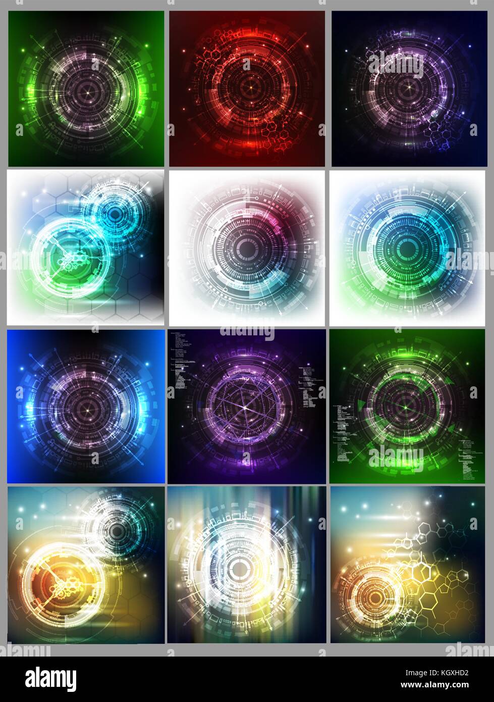 Big set of colorful technical backgrounds Stock Vector Image & Art - Alamy