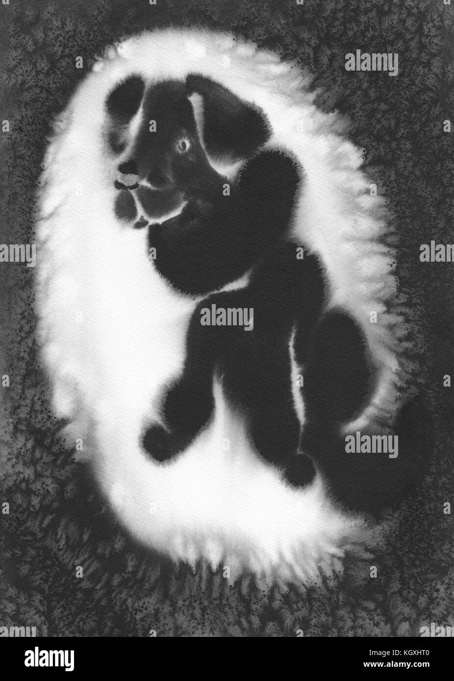 Chinese new year background cute Black and White Stock Photos & Images ...