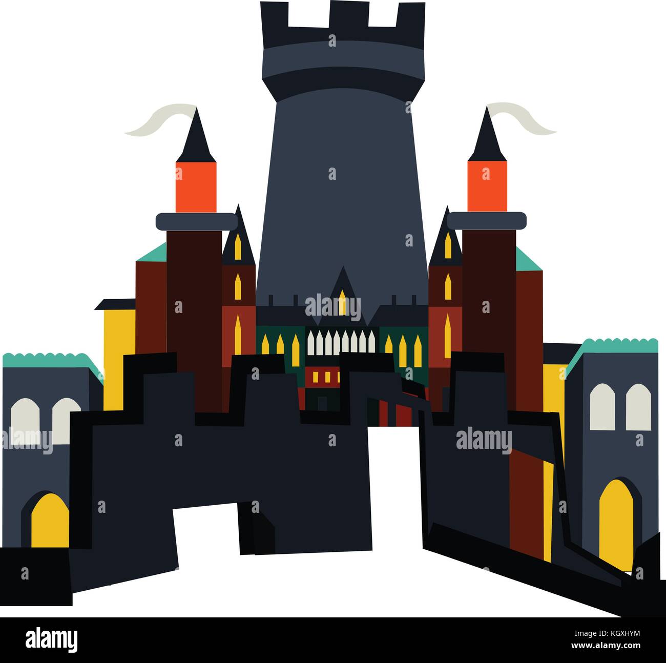 illustration of a castle Stock Vector Image & Art - Alamy