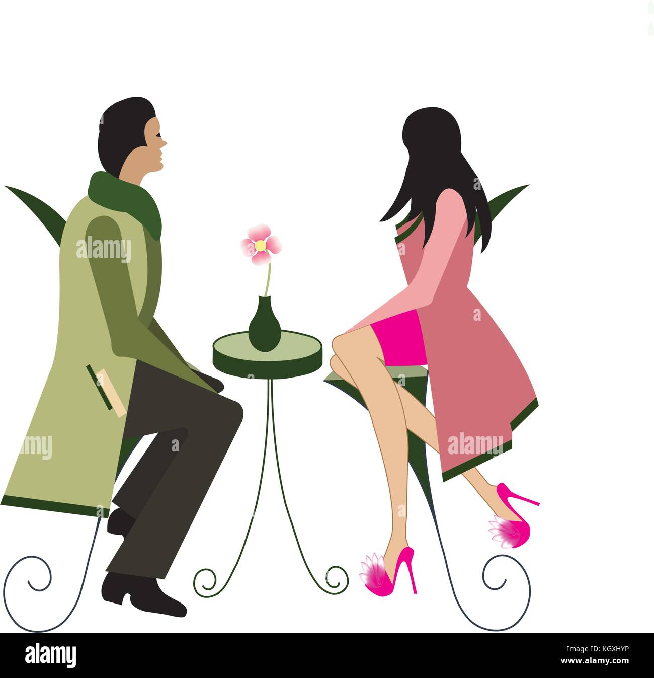 In cafe france Stock Vector Images - Alamy