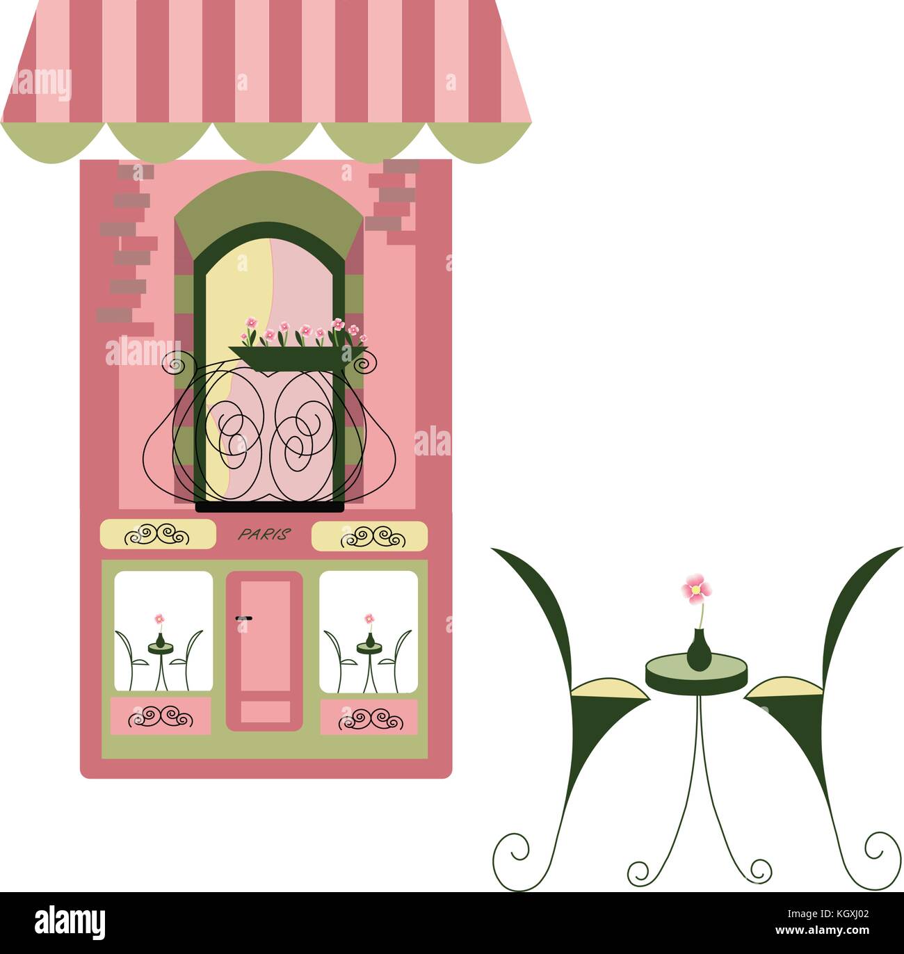 Paris terrace Stock Vector Images - Alamy