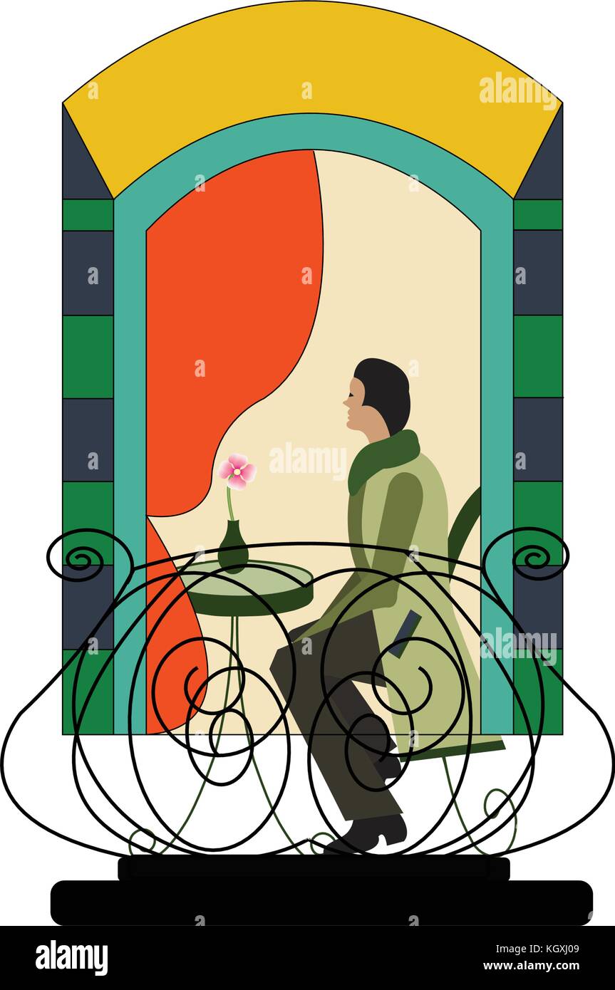 Balcony bar and restaurant Stock Vector Images - Alamy