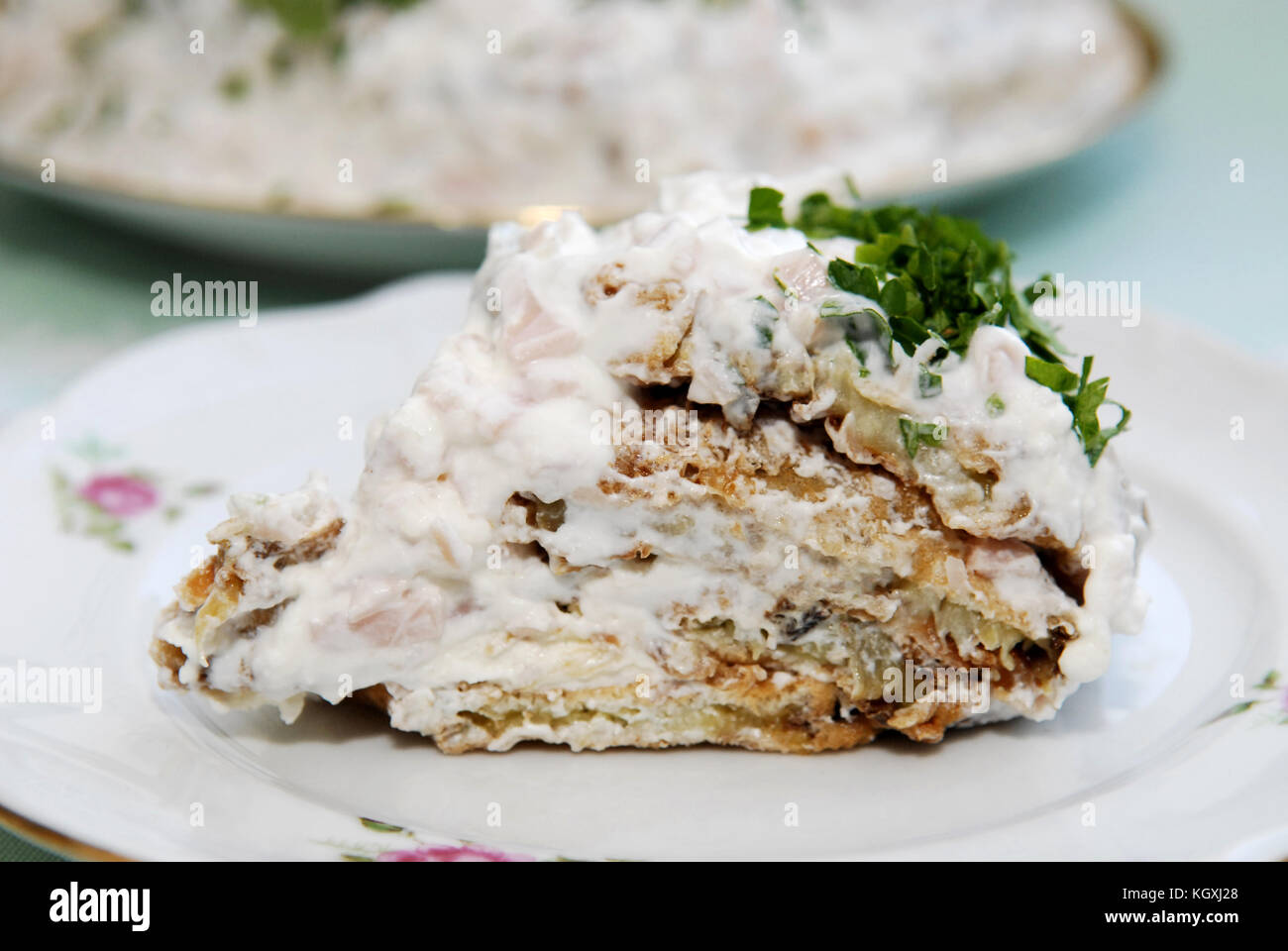 Salt cake piece Stock Photo - Alamy