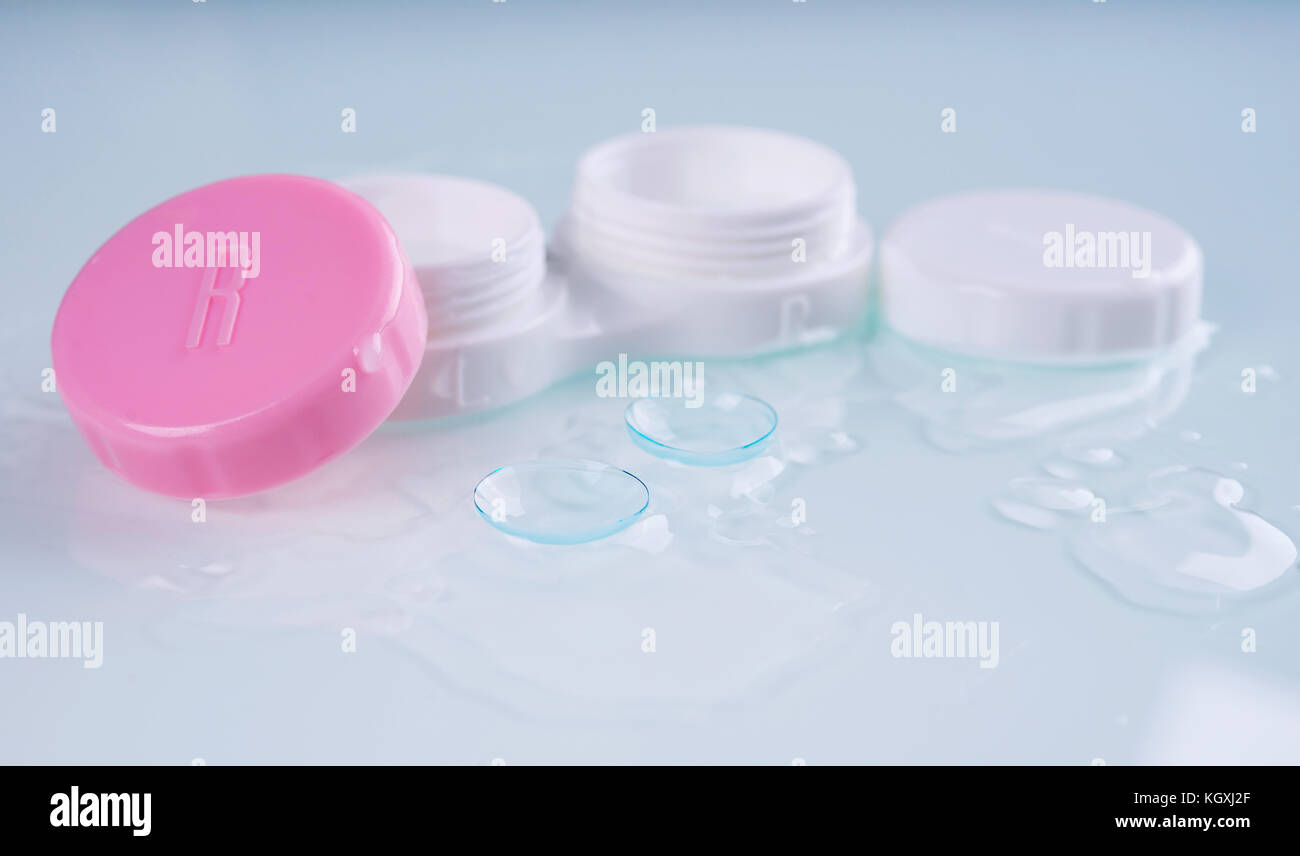 Closeup two soft contact hi-res stock photography and images - Alamy