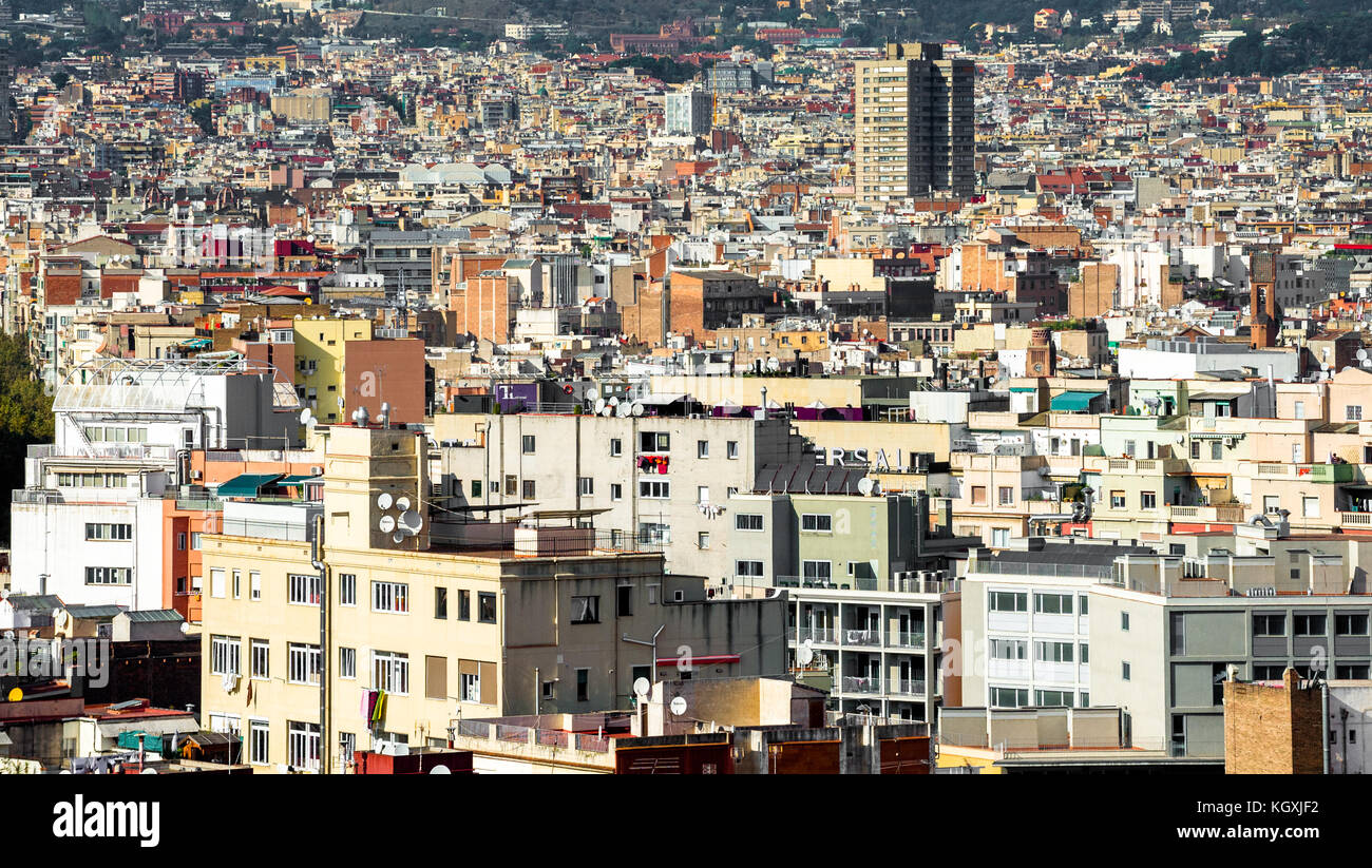 The urbanised cityscape of Barcelona,Spain Stock Photo - Alamy