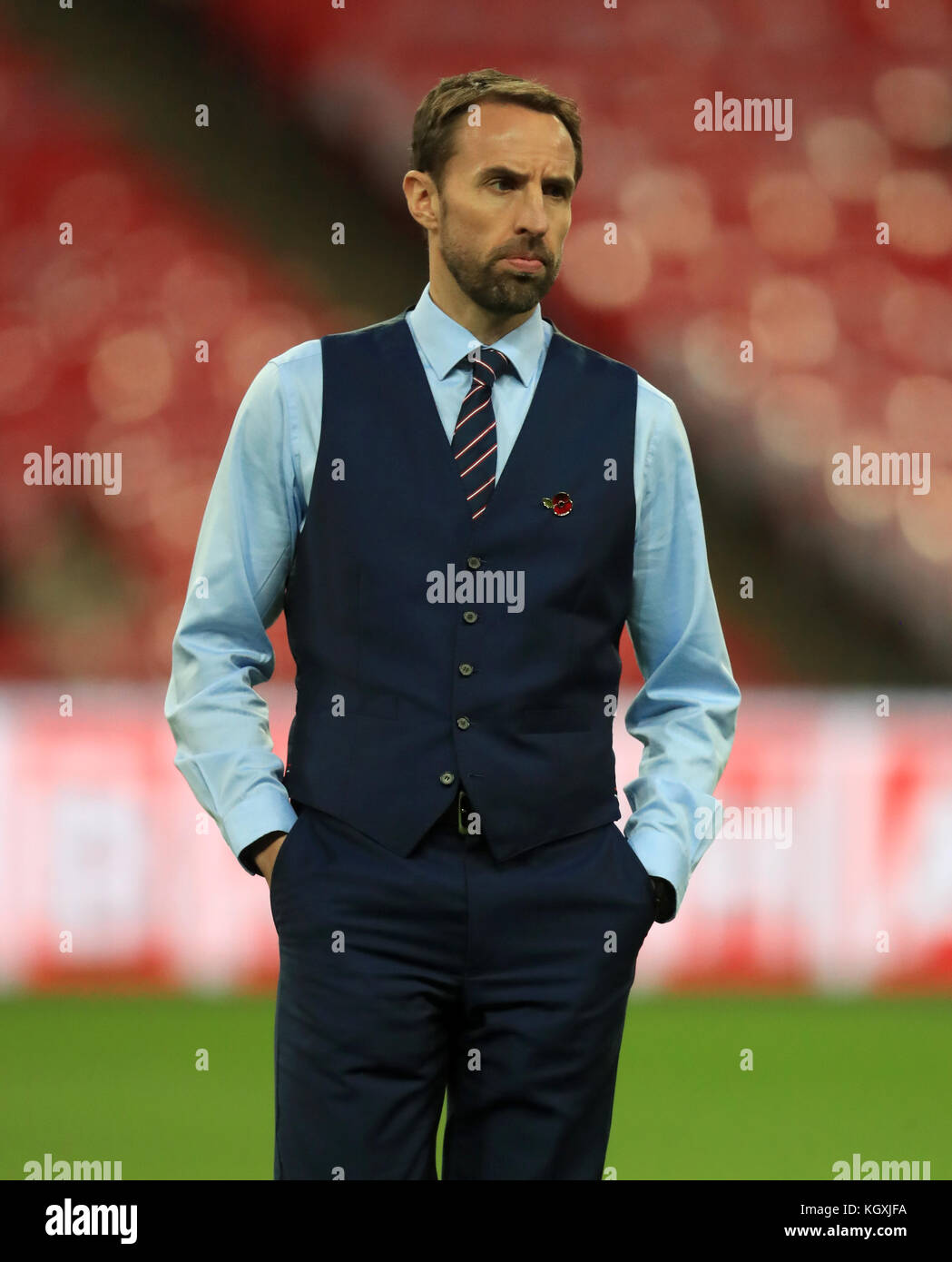 England manager Gareth Southgate prior to the International Friendly ...