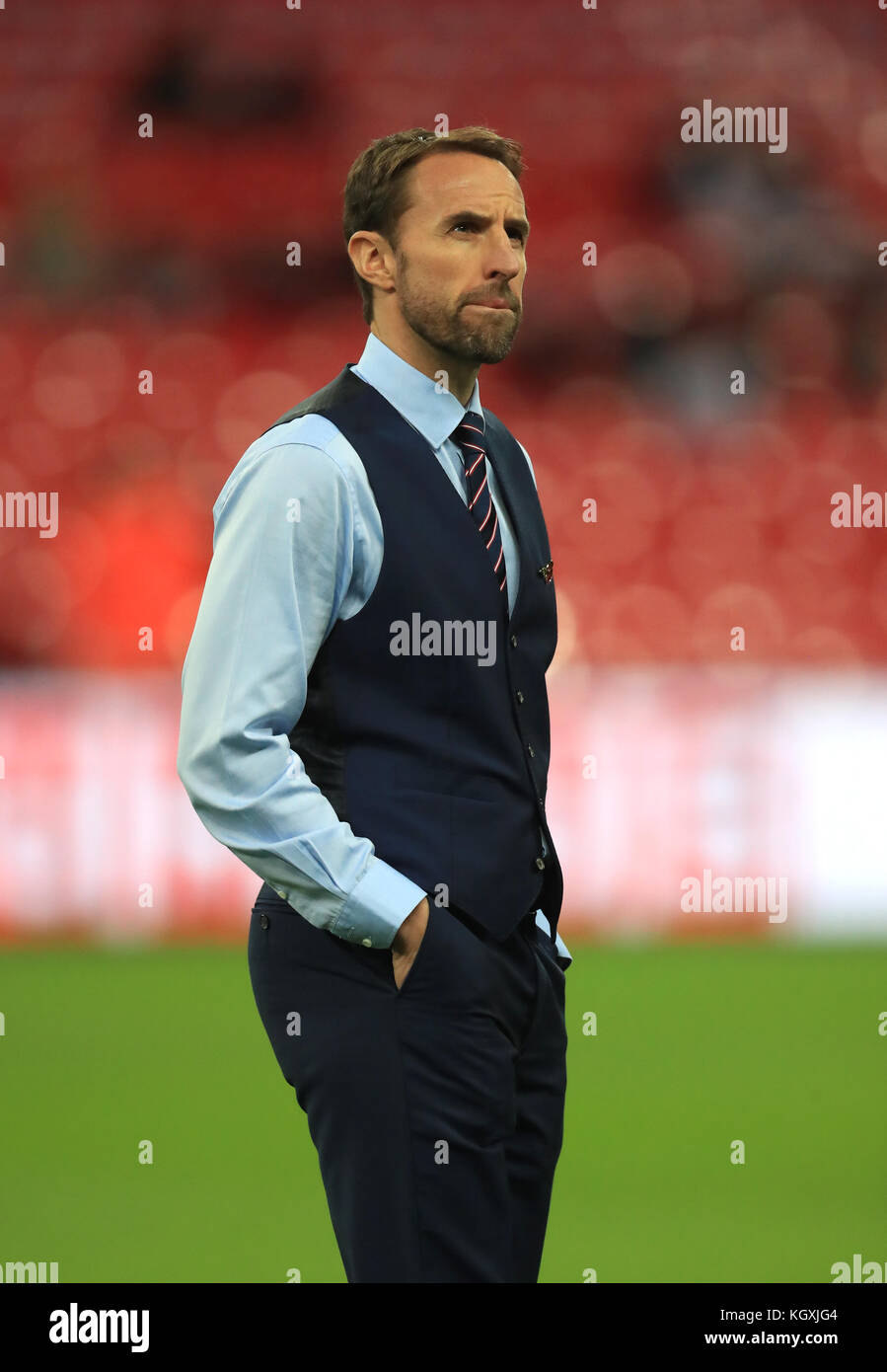 England manager Gareth Southgate prior to the International Friendly ...