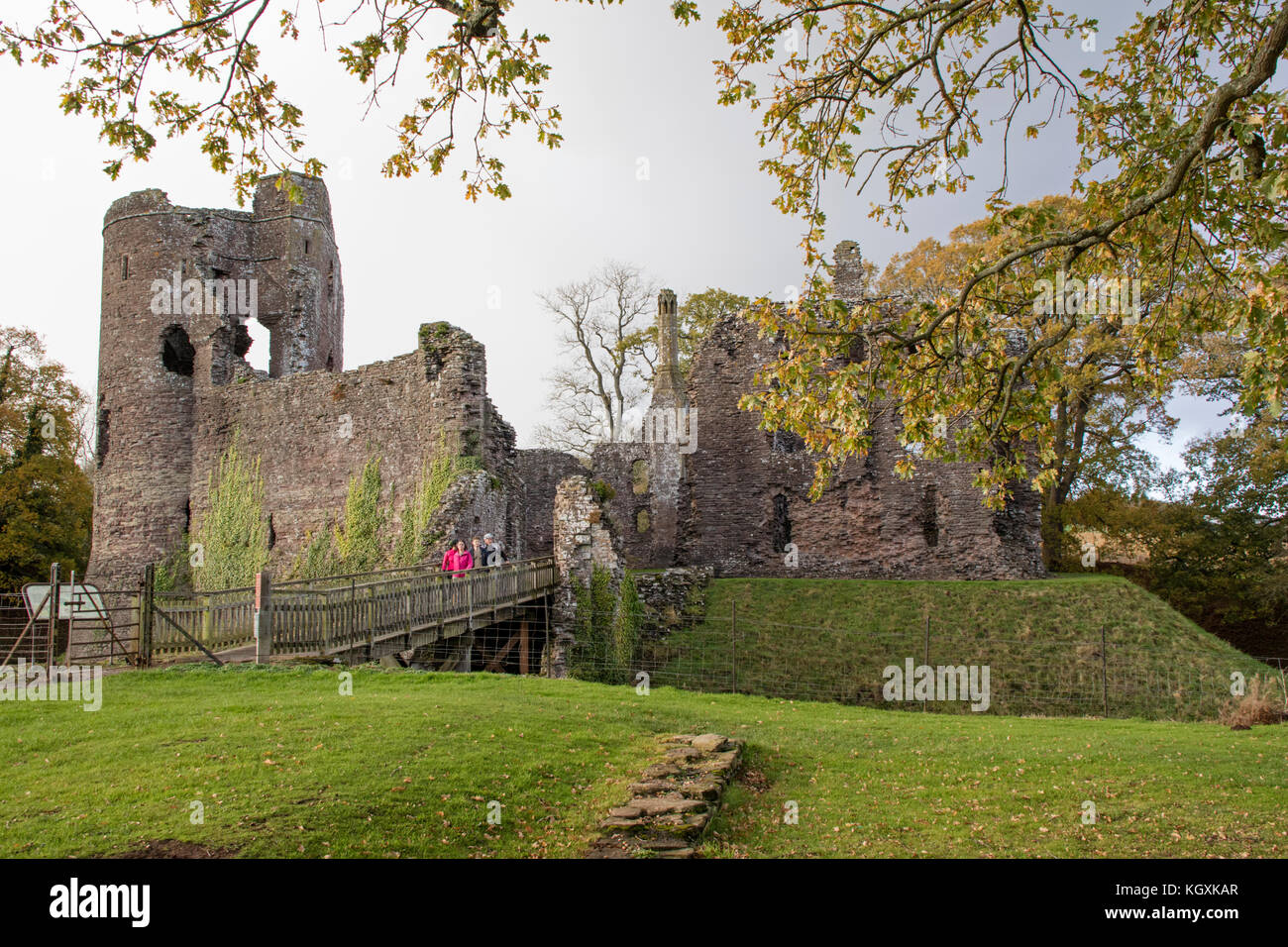 Autumn at Grosmont Castle, "Castell y Grysmwnt" Grosmont, Monmouthshire ...