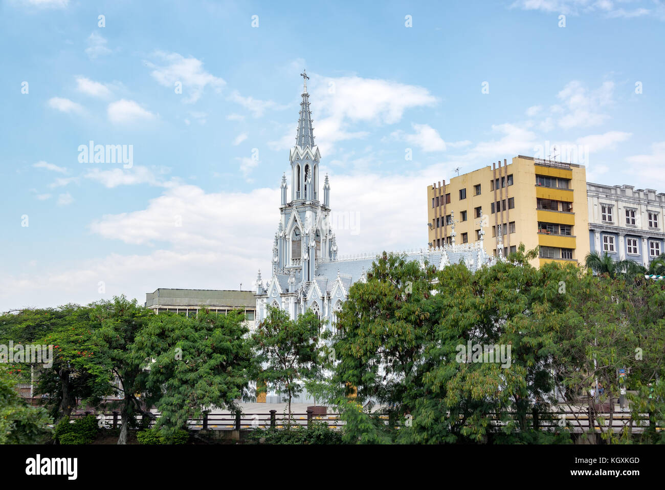 Beautiful La Ermita church in the center of Cali, Colombia Stock Photo ...