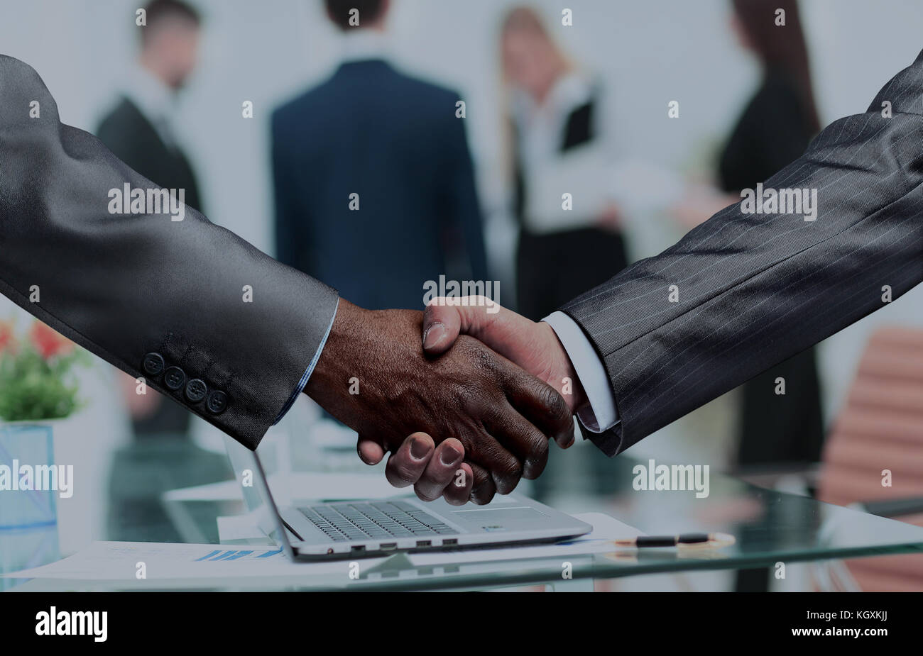 handshake of business partners.a successful and profitable agree Stock ...