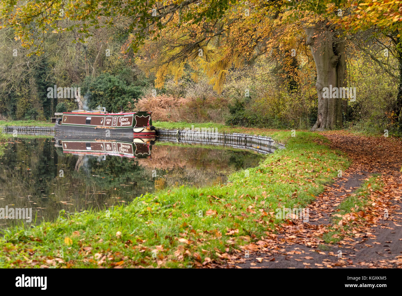 Staffs and Worcester Canal near Kinver, Staffordshire, England, UK ...