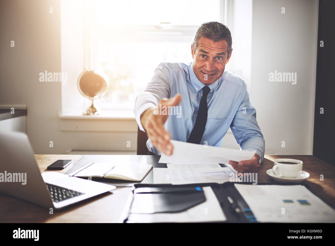 One person reaching for a handshake hi-res stock photography and images ...