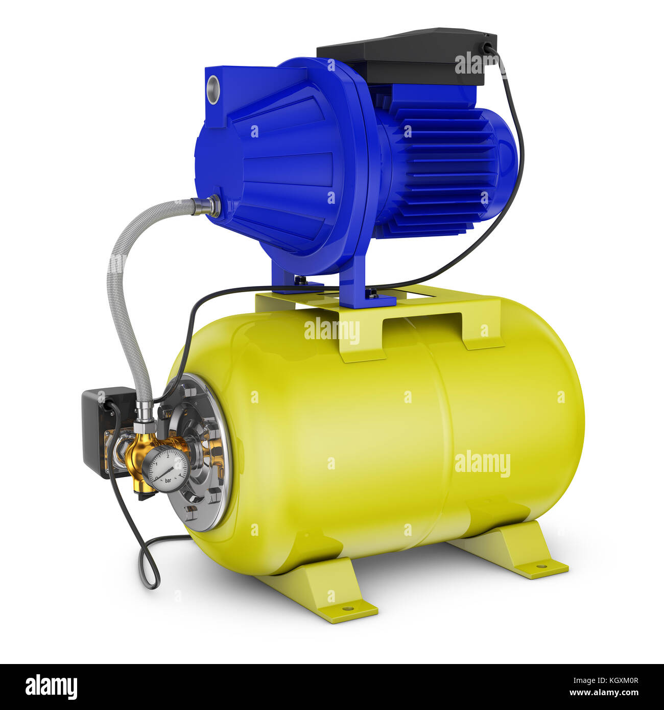 pumping station for water on a white background. 3d rendering Stock ...