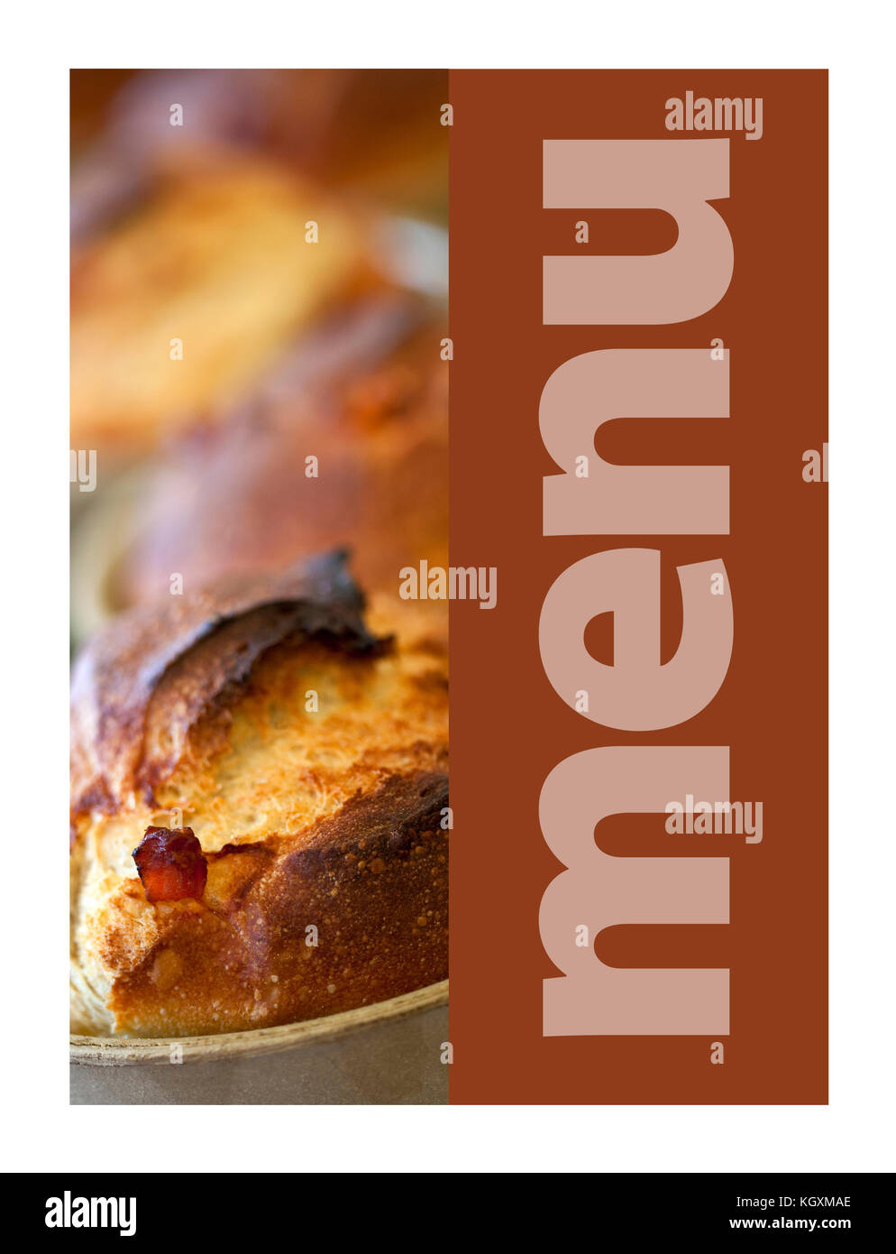 Rustic bread on a model for a restaurant menu Stock Photo - Alamy