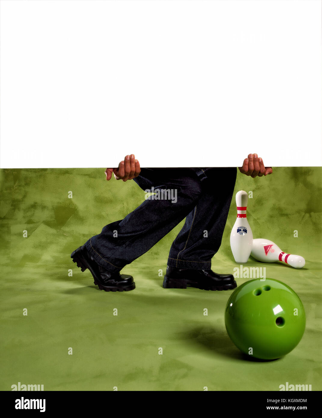 Bowling Ball and Pins Stock Photo - Alamy